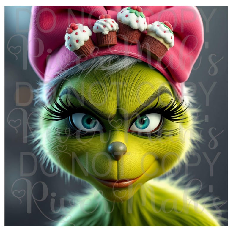 Female Grinch PNG Digital Image for Printing and Transferring - Etsy