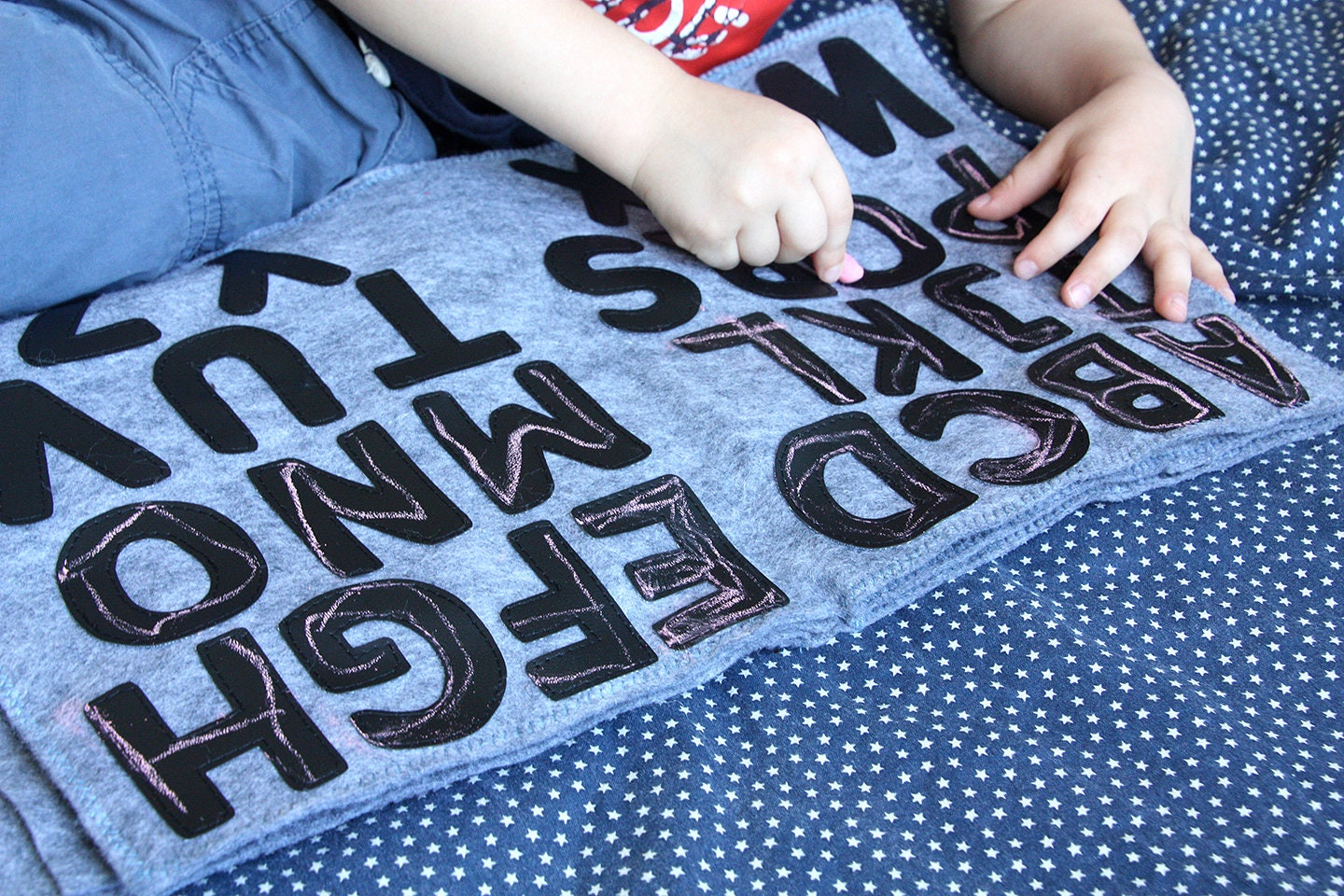 Chalk Board Alphabet Writing Practice Page Play Panel Early Learning ...