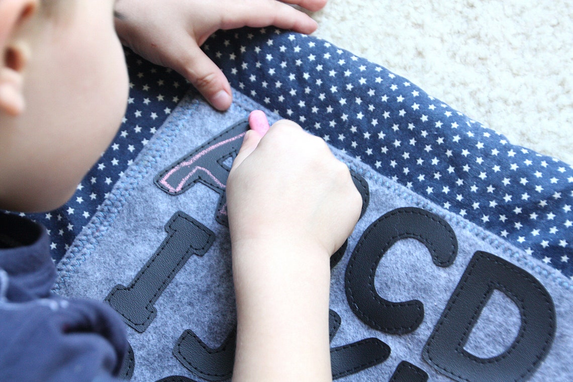 Chalk Board Alphabet Writing Practice Page Play Panel Early - Etsy