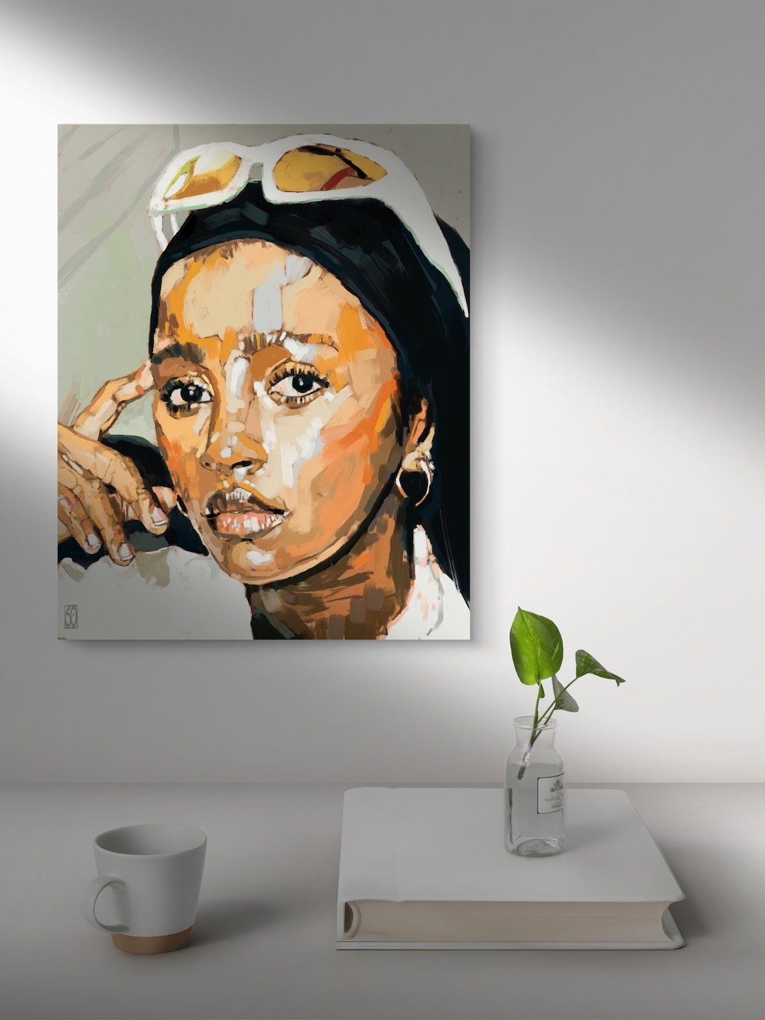 Glasses - Digital Portrait Painting – NO AI – High-resolution Printable ...