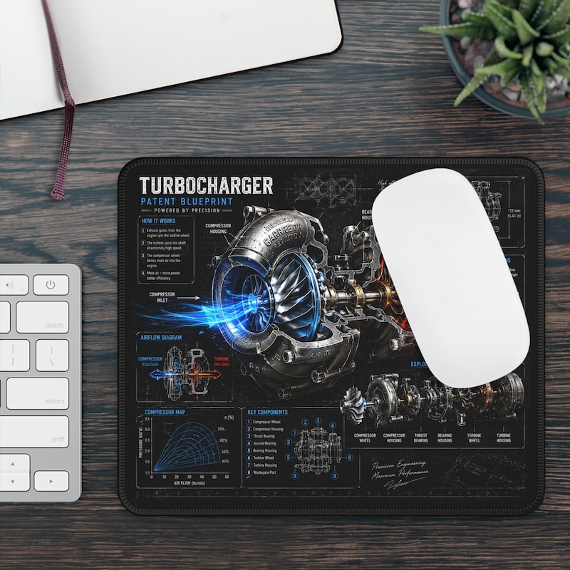 Car Blueprint Mouse Pad - Etsy
