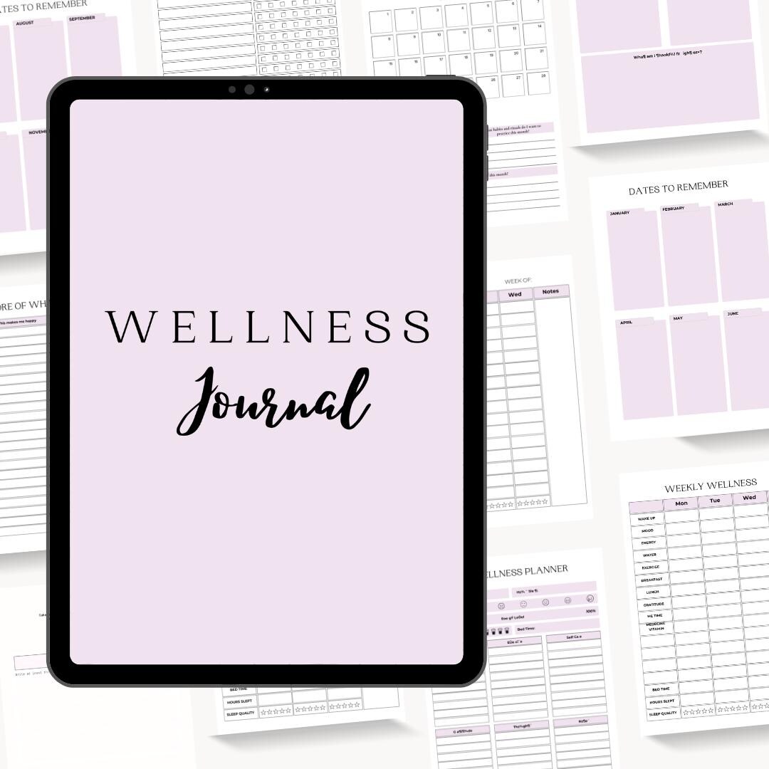 2026-2027 Wellness Journal Template | Self Care Mindfulness Planner ...