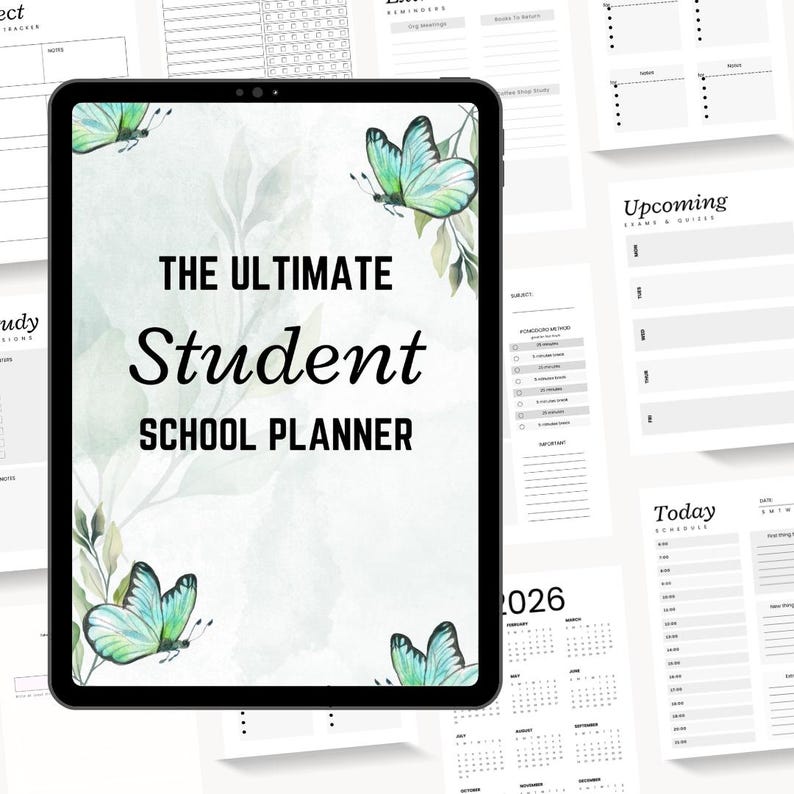 Student School Planner Template | Ultimate Study Planner Printable ...