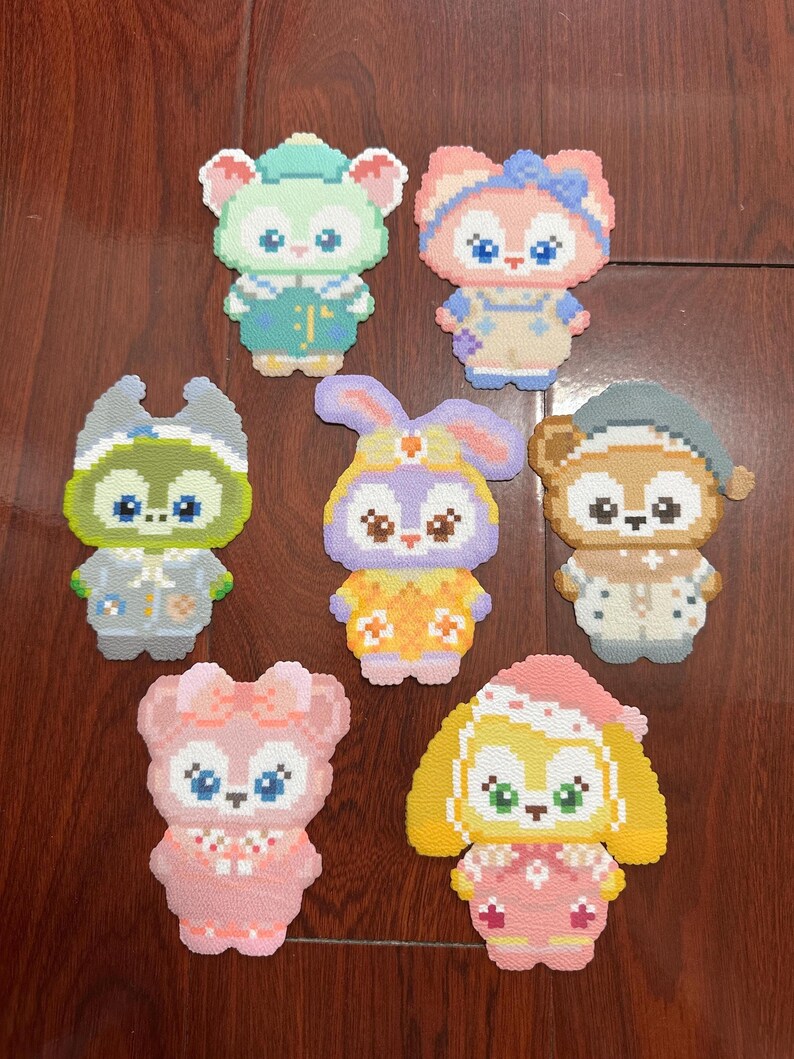 Perler Bead Pattern: Duffy and Friends Fuse Beads Template (digital ...