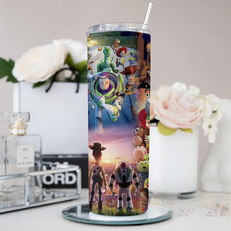 Buzz Lightyear 20oz Skinny Tumbler Png, Toy Story 20oz Tumbler Wrap PNG ...