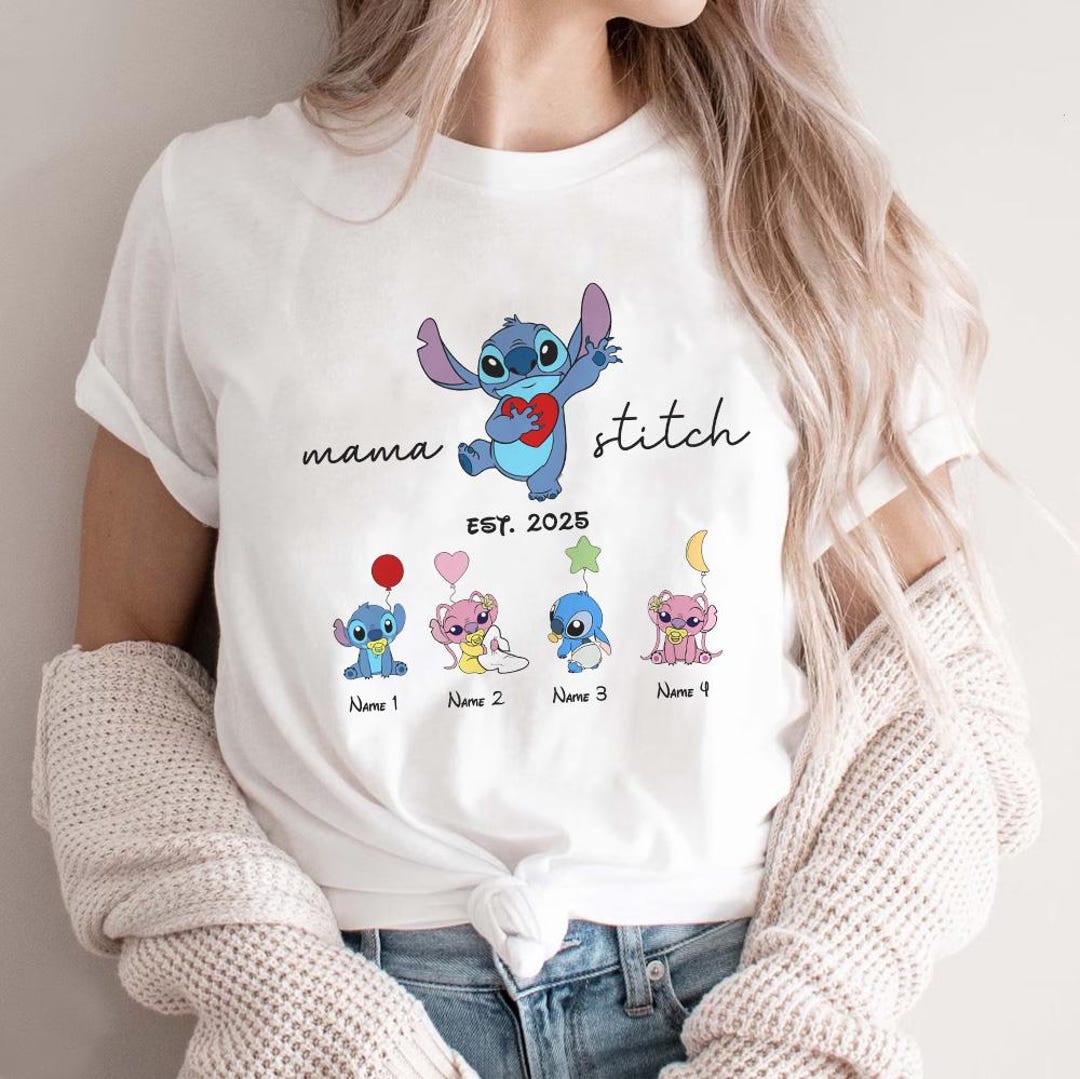Custom Mama Stitch Shirt, Lilo and Stitch Mama Shirt, Stitch Mom Shirt ...