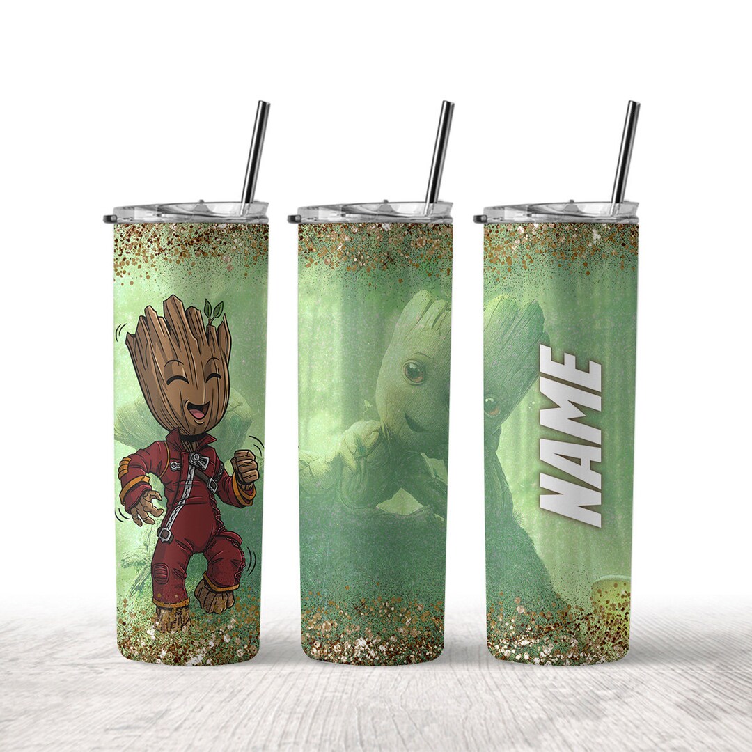 Personalized Name Groot 20oz Skinny Tumbler Wrap PNG, Guardians of the ...