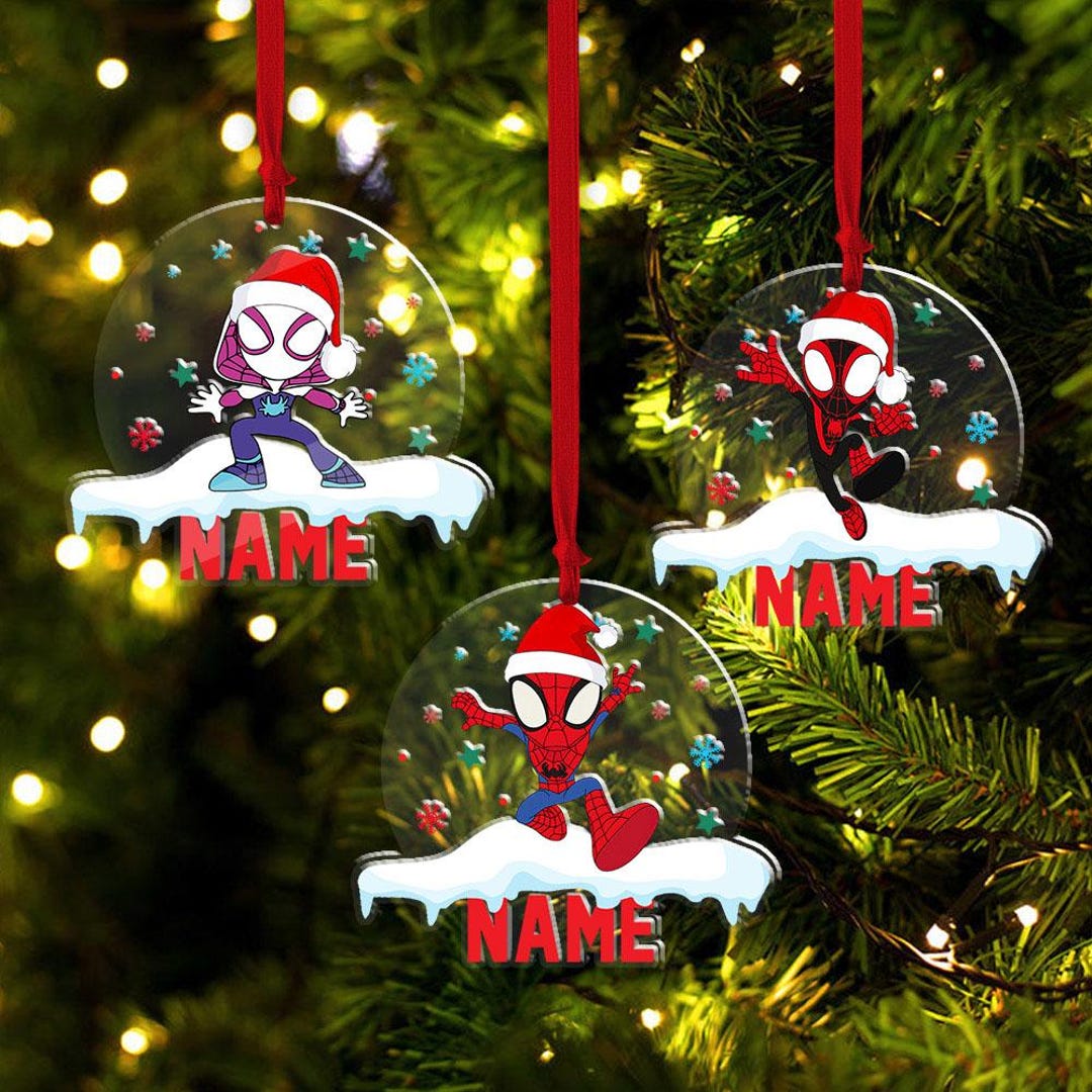 Custom Name Spidey and His Amazing Friends Ornament, Christmas ...