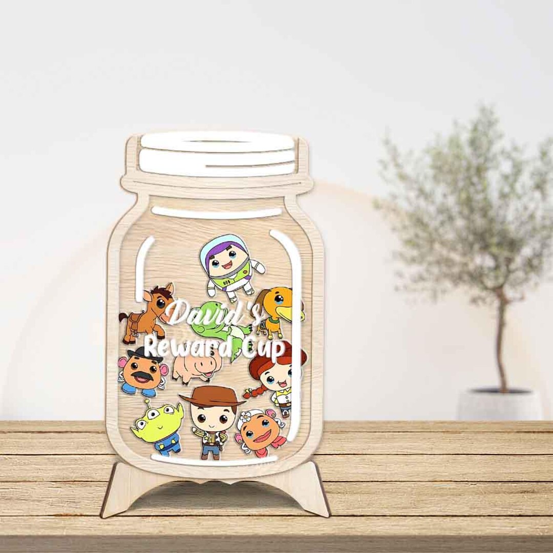 Disney Toy Story Reward Jar, Custom Kid Name Reward Jar, Toy Story ...