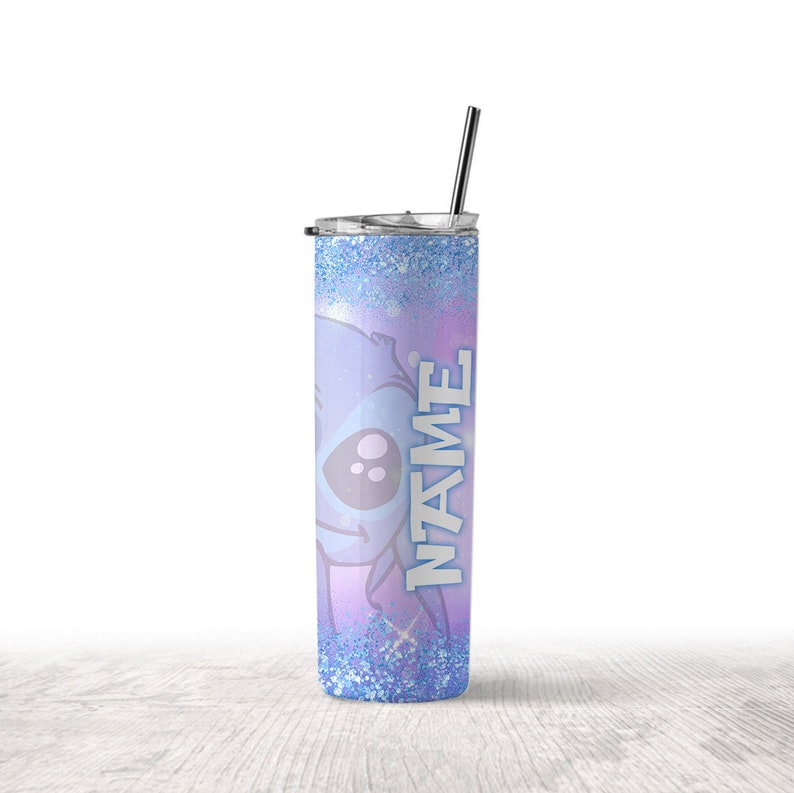 Personalized Name Stitch 20oz Skinny Tumbler Wrap PNG, Lilo and Stitch ...