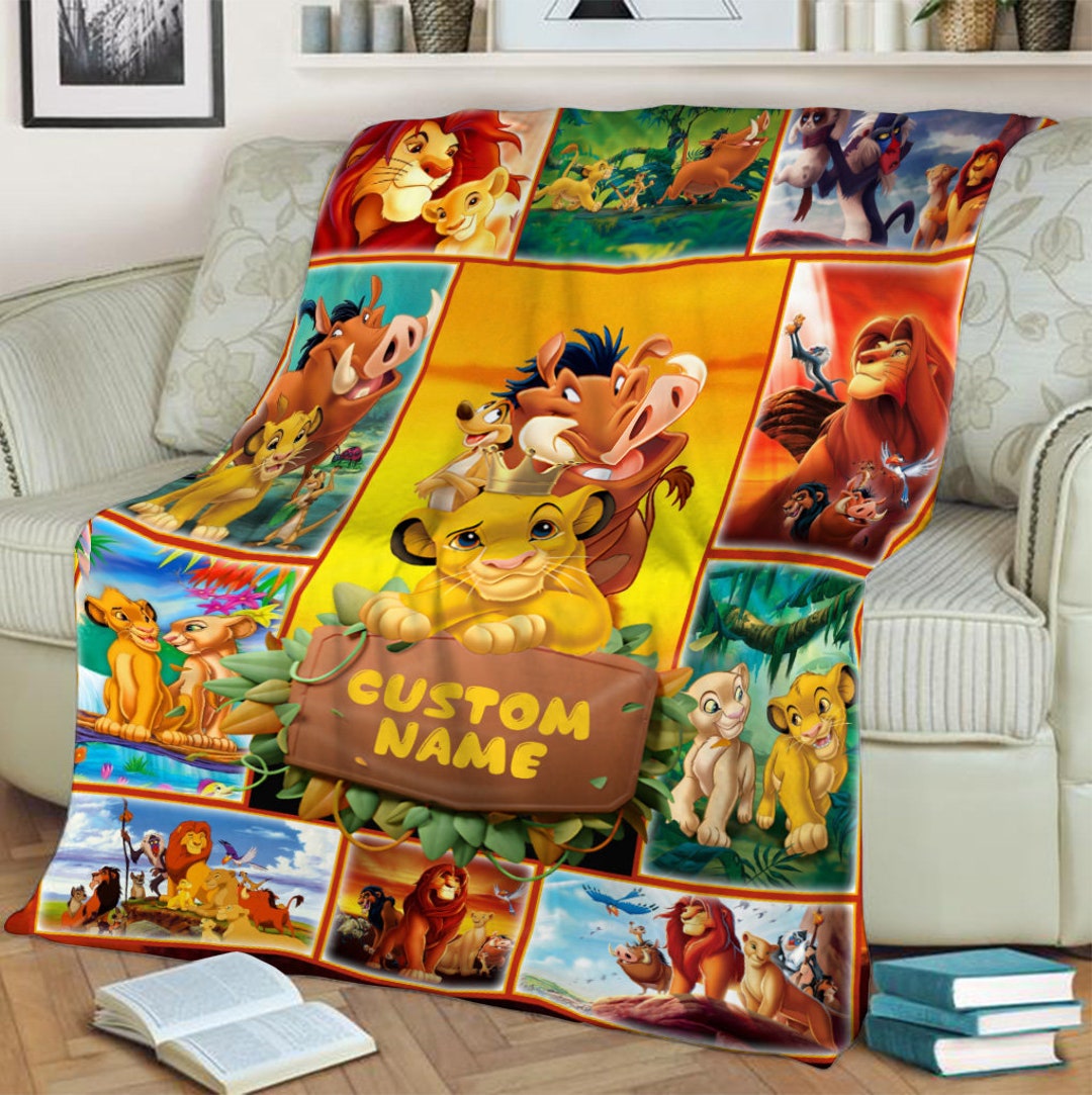 Custom Name Lion King Blanket, Lion King Baby Blanket, Disney Fleece ...