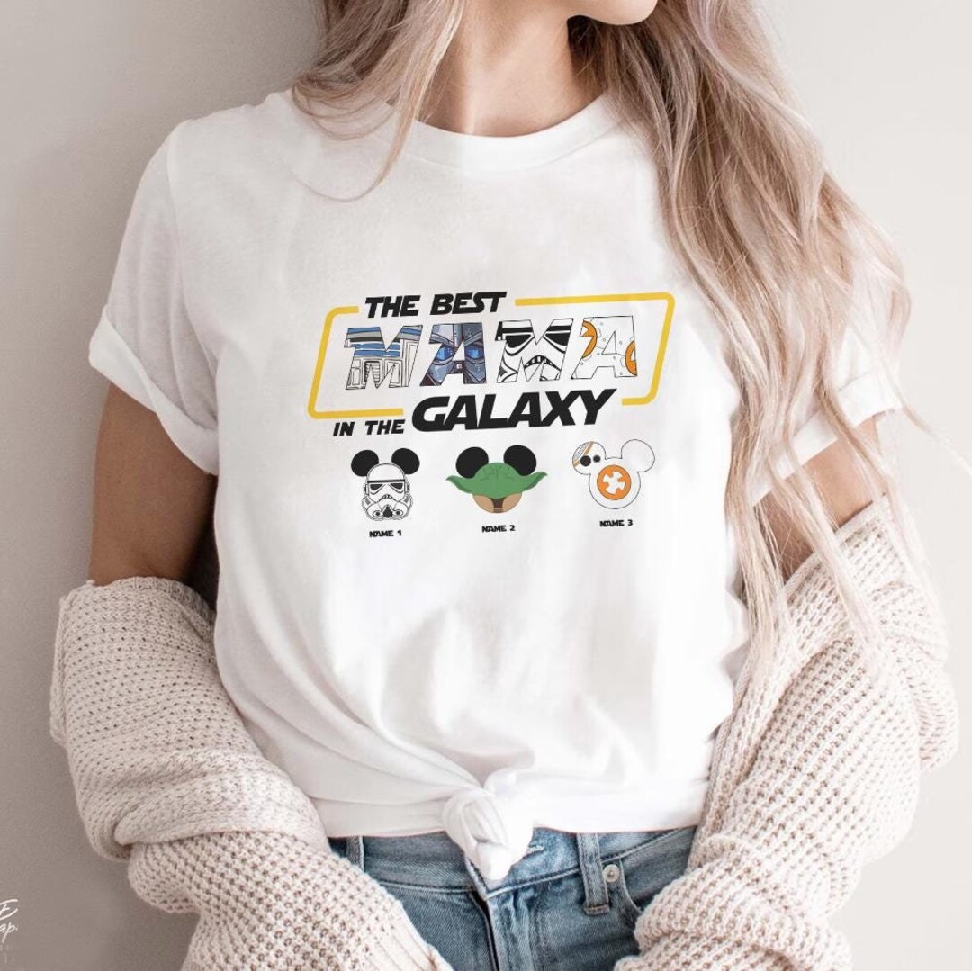 Personalized Star Wars Mama Shirt, the Best Mama in the Galaxy Shirt ...