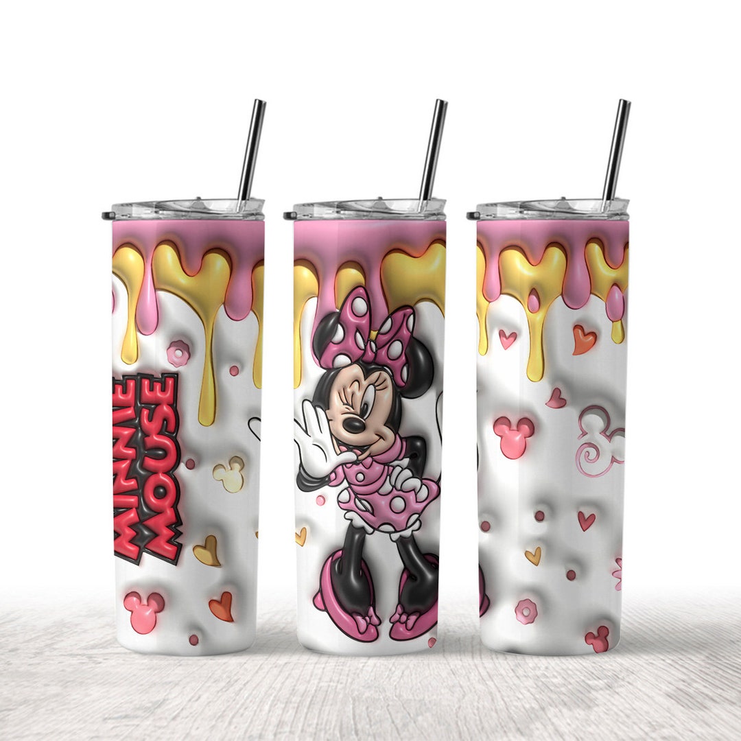 Minnie Mouse 3D 20oz Skinny Tumbler Wrap PNG, Minnie Tumbler PNG ...