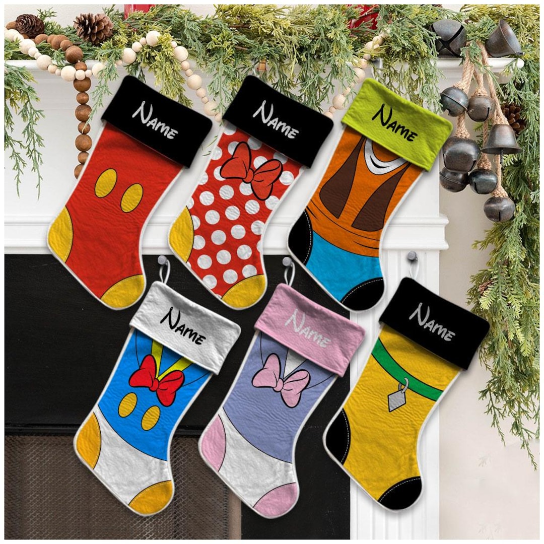 Personality Name Mickey and Friends Christmas Stocking, Christmas ...