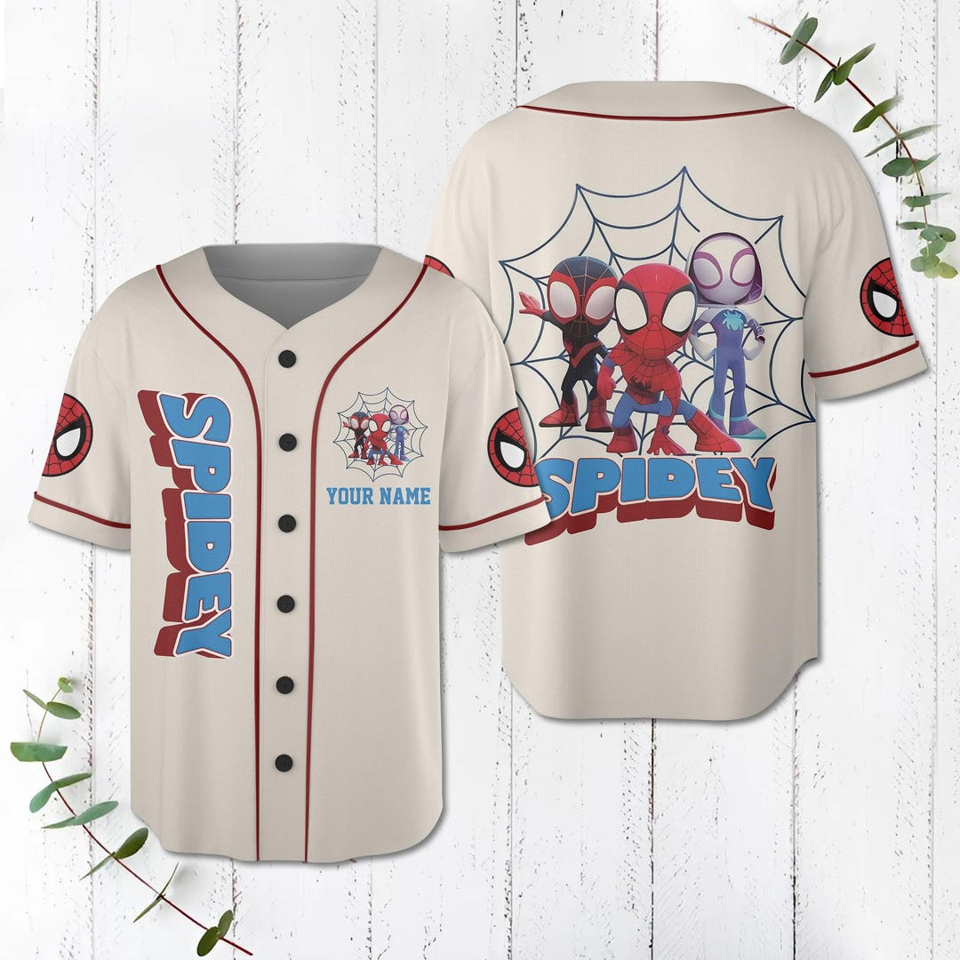 Custom Friends Spidey and His Amazing Baseball Jersey, Spiderman ...