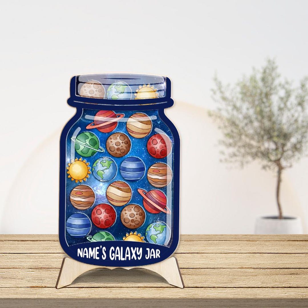 Personalized Name Galaxy Reward Jar, Custom Solar System Planets Reward ...