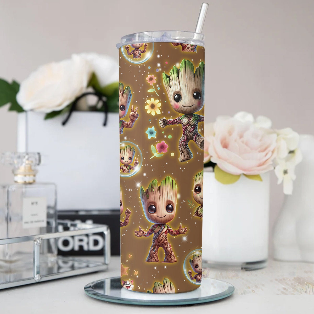 Baby Groot 20oz Skinny Tumbler Wrap PNG, Guardians of the Galaxy PNG ...