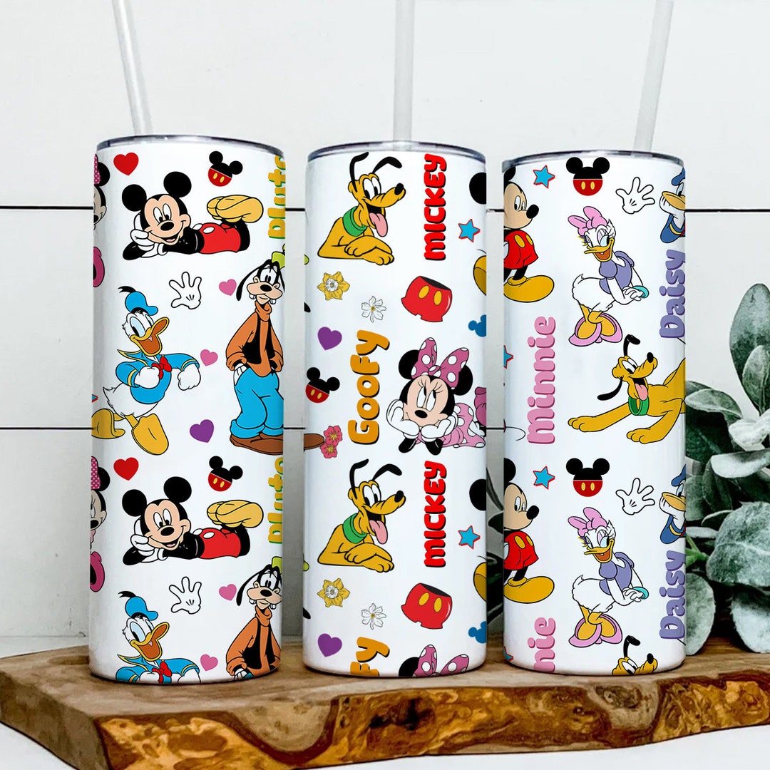 Mickey and Friends Tumbler Wrap PNG, Mickey Mouse 20oz Skinny Tumbler ...