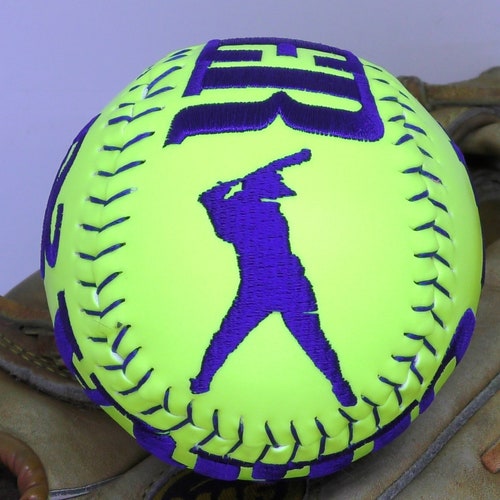 Custom Embroidered Softballs - Etsy