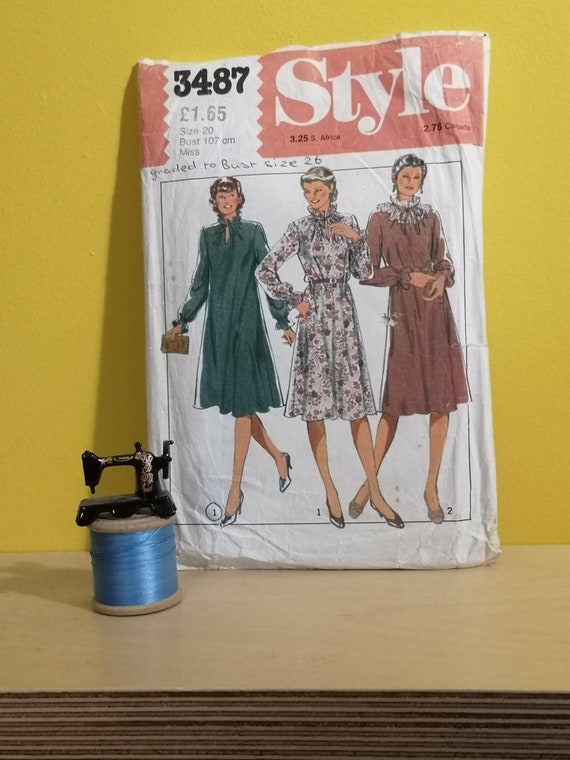 Vintage Sewing Pattern: Style 3487 From 1981 UK Size 20 | Etsy