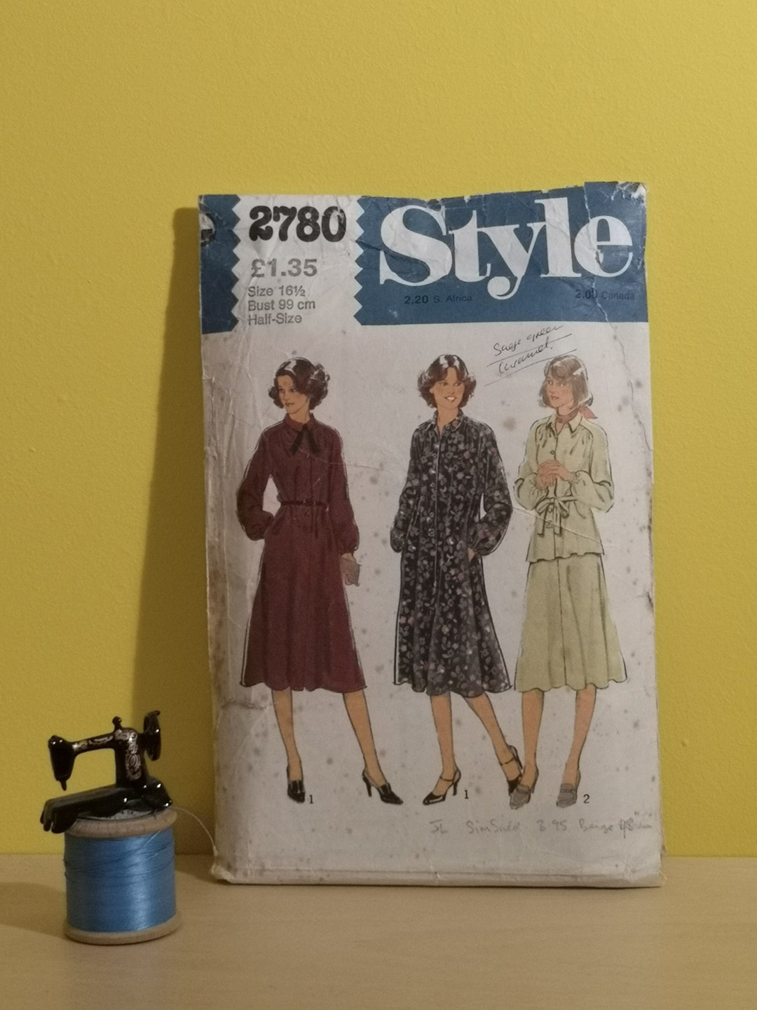 Vintage Sewing Pattern: Style 2780 From 1979, UK Size 16.5, Normcore ...