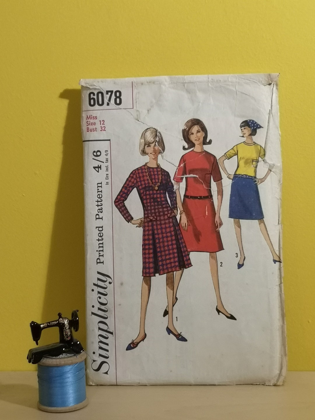 Vintage Sewing Pattern: Simplicity 6078 From 1965 UK Size 12 - Etsy