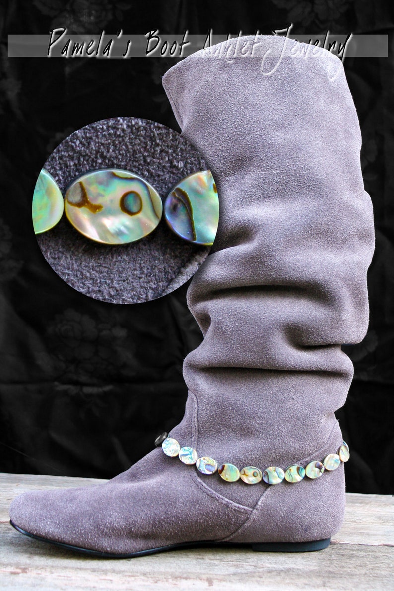Boot Anklet Jewelry Abalone Oval Style - Etsy