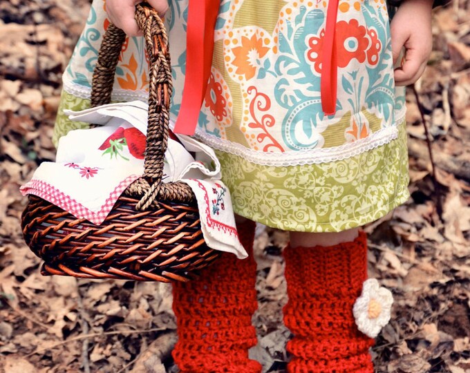 Little Red Collection Leg Warmers With 2 Flower Clips - Etsy