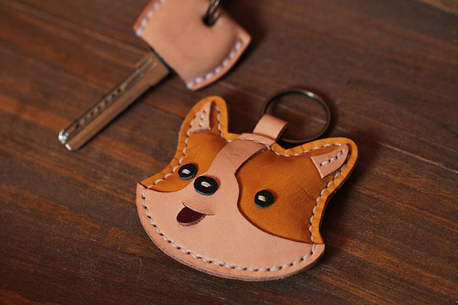100% Handmade Corgi Key chains Cute Animal Key ring Corgi | Etsy