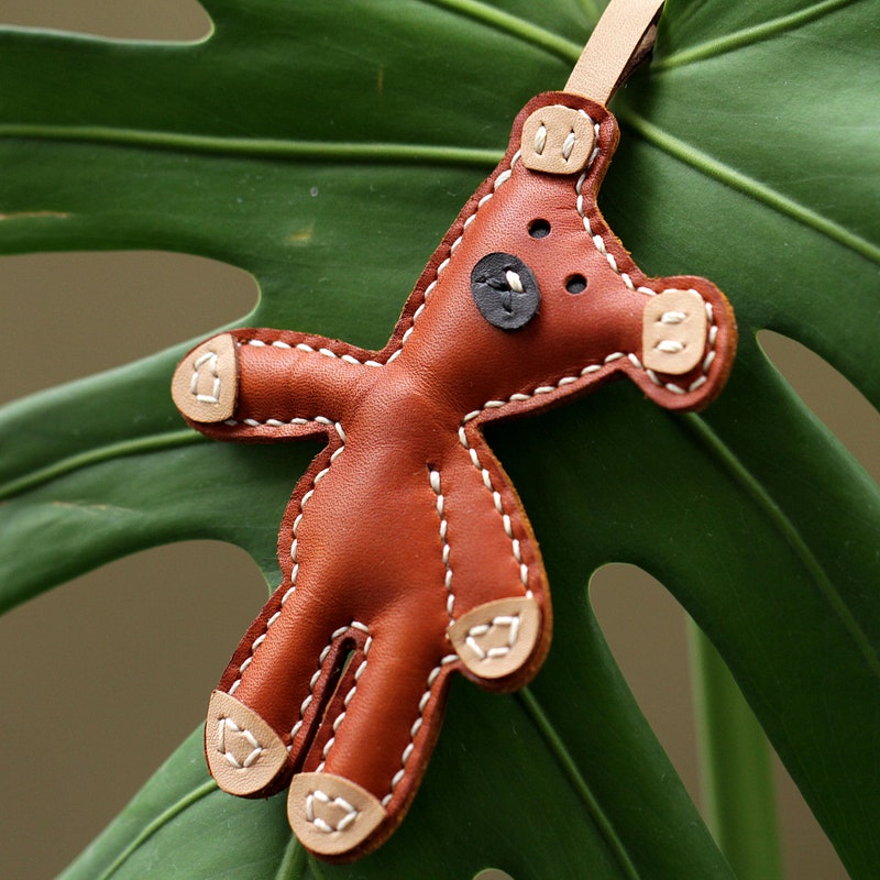 Leather Teddy Bear - Etsy
