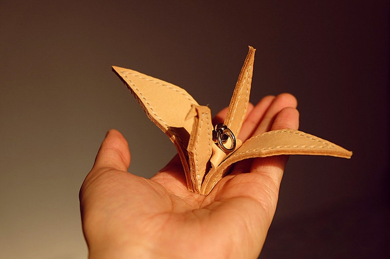 100% Handmade Key Chains Cute Bird Key Ring Crane Chains | Etsy