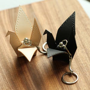 100% Handmade Key Chains - Cute Bird Key Ring - Crane Chains Bag Charm ...