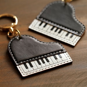 100% Handmade Key Chains -piano Key Ring - Piano Key Chains Bag Charm ...