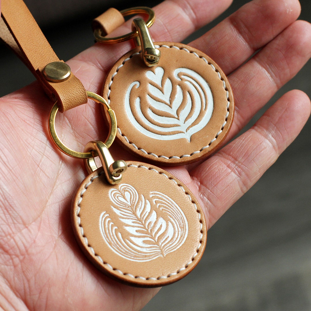 Handmade Latte Coffee Chains Cappuccino Cafe Keyring Tulipa Keyring ...