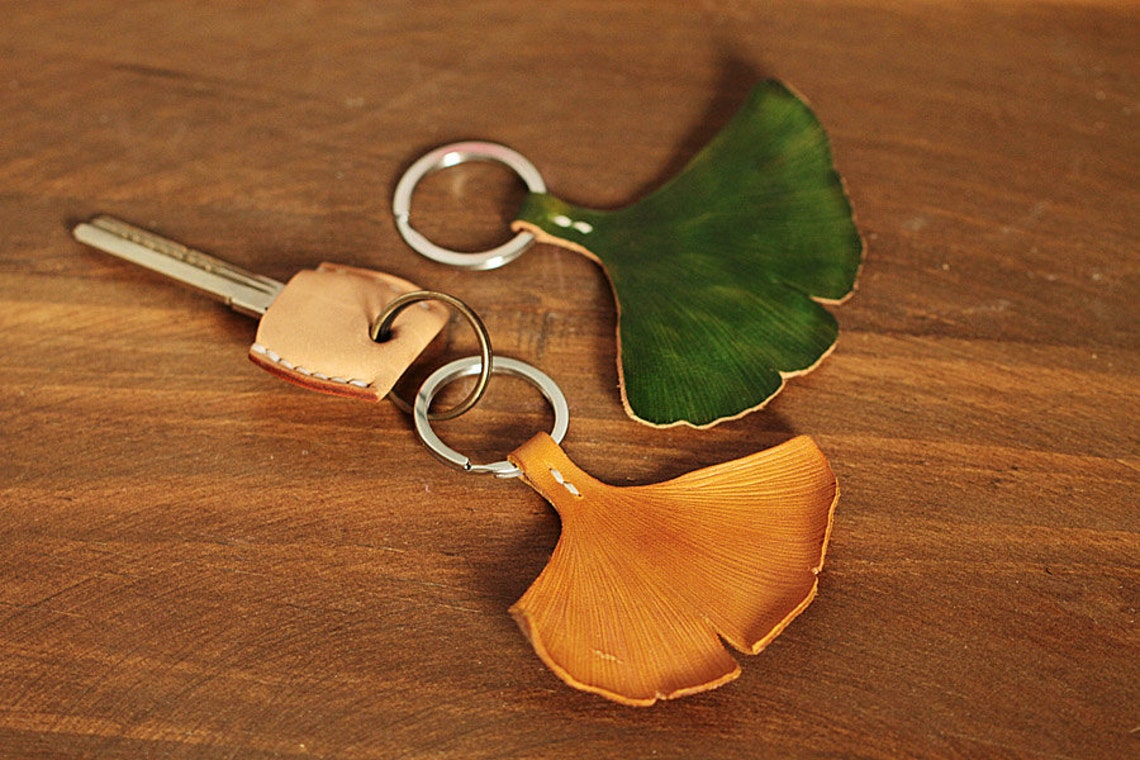 100% Handmade buy One Get One Free Ginkgo Leaf Key Chains - Etsy