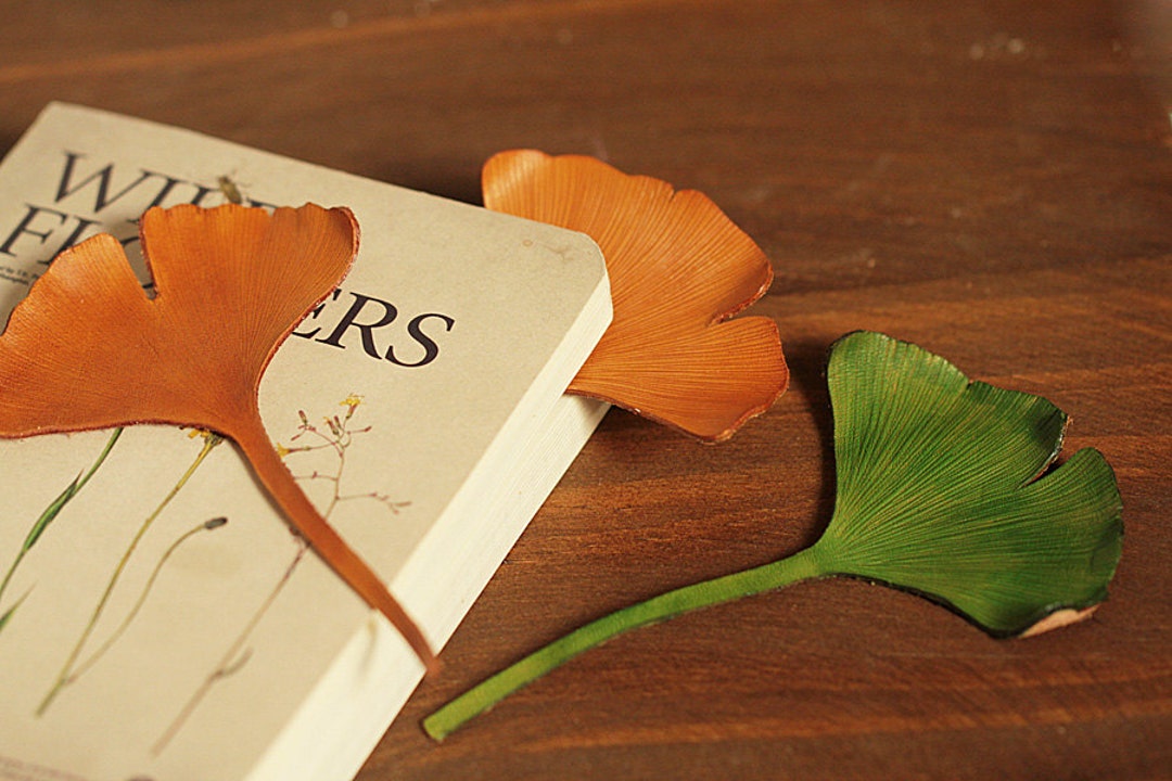Buy 1, Get 1 Free! 100% Handmade Ginkgo Leaf Bookmark Garniture Good ...