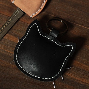 100% Handmade Cat Key Chains -cute Animal Key Ring - Black Cat Bag ...