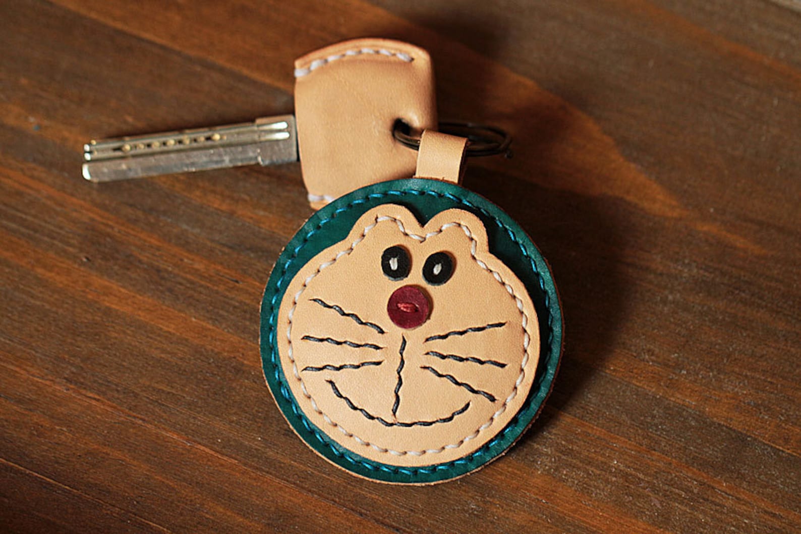 100% Handmade Doraemon Key Chains Cute Animal Key Ring - Etsy