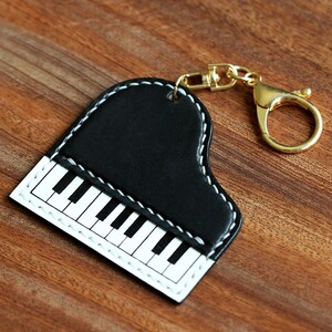 100% Handmade Key Chains -piano Key Ring - Piano Key Chains Bag Charm ...