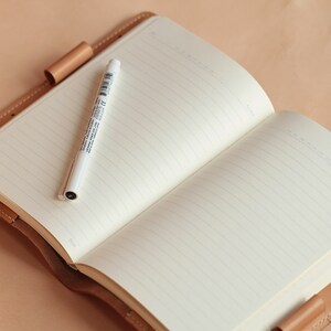 100% Hand-stitched Vegetable Tanned Leather Notes Cover/note Book Cover ...