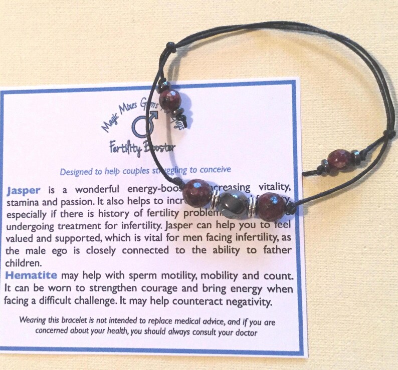 IVF Fertility Gemstones for Guys: IVF Baby Maker Bracelet for Male ...