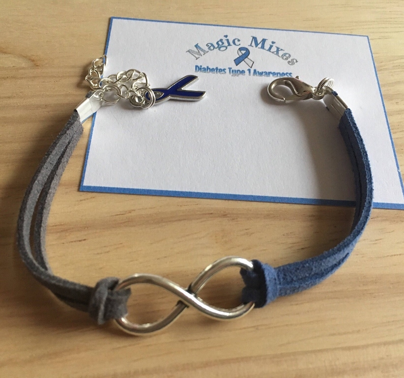 Diabetes Awareness Bracelets With Blue Ribbon Charm - Etsy