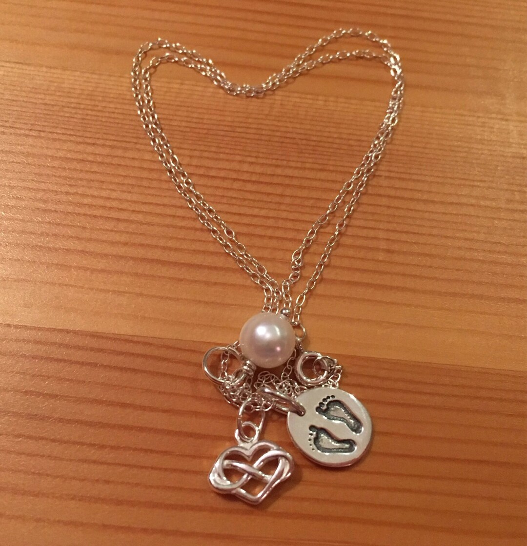 Sterling Silver Baby Loss/miscarriage Memorial Charm Necklace ...