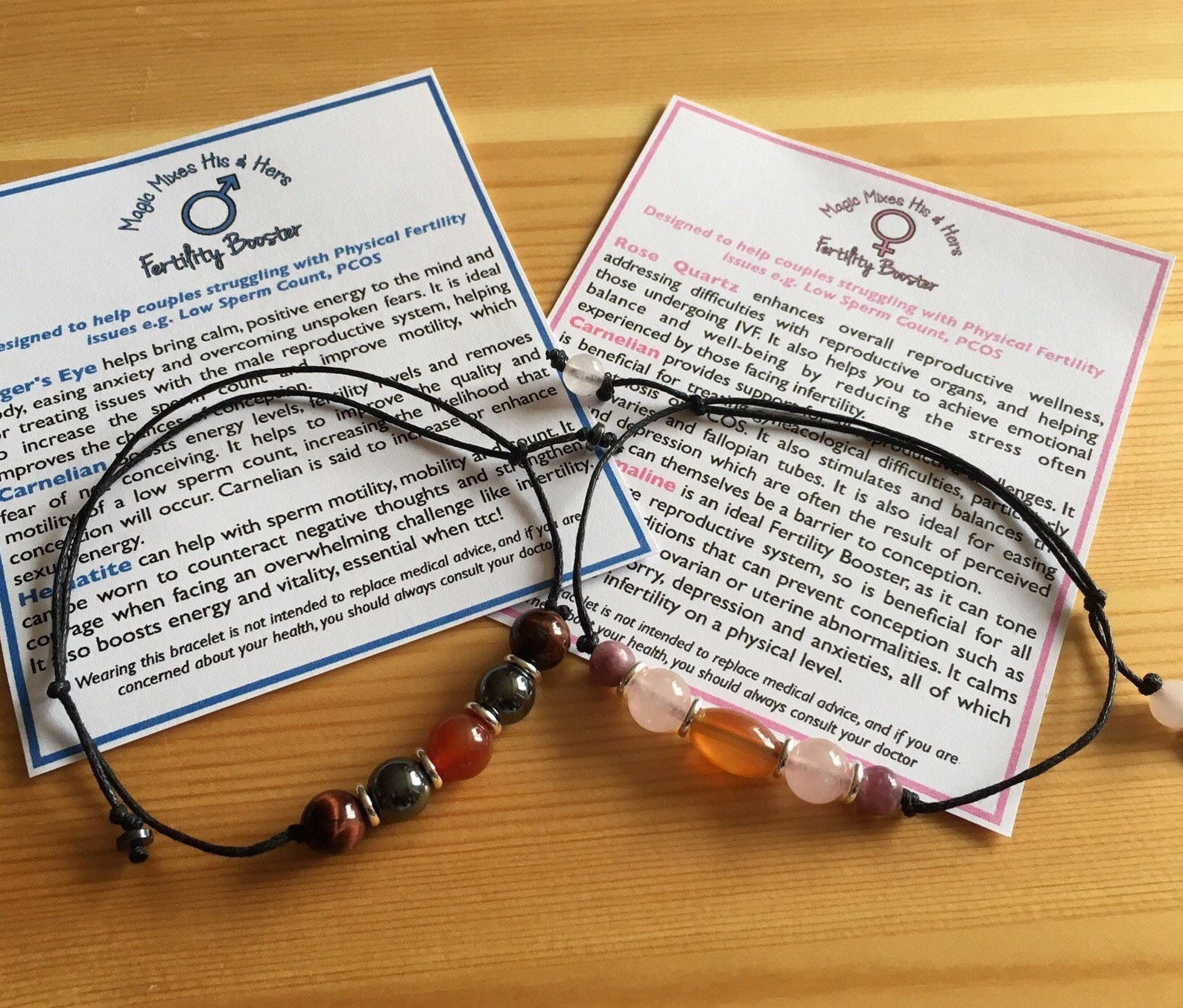 Couples' Fertility Bracelets His & Hers Baby Maker Set | Etsy