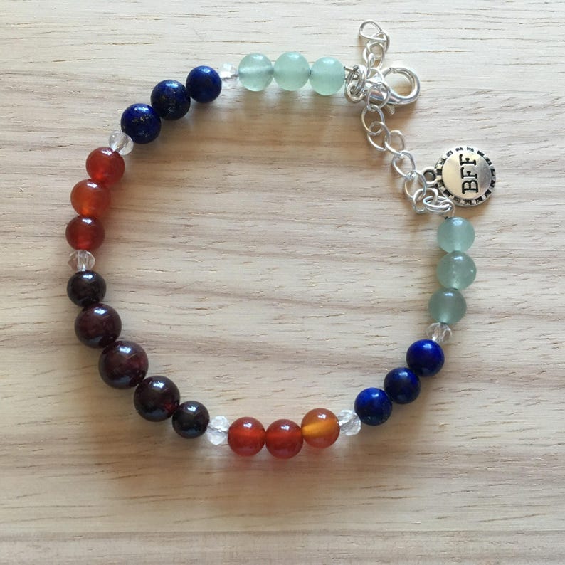 BFF Gemstone Bracelet for your Bestie Best friend Bracelet to | Etsy