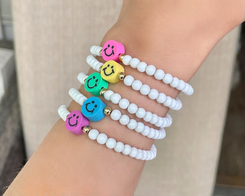 Smiley Face Emoji Bracelet Happy Bracelets for Kids Gen Z - Etsy