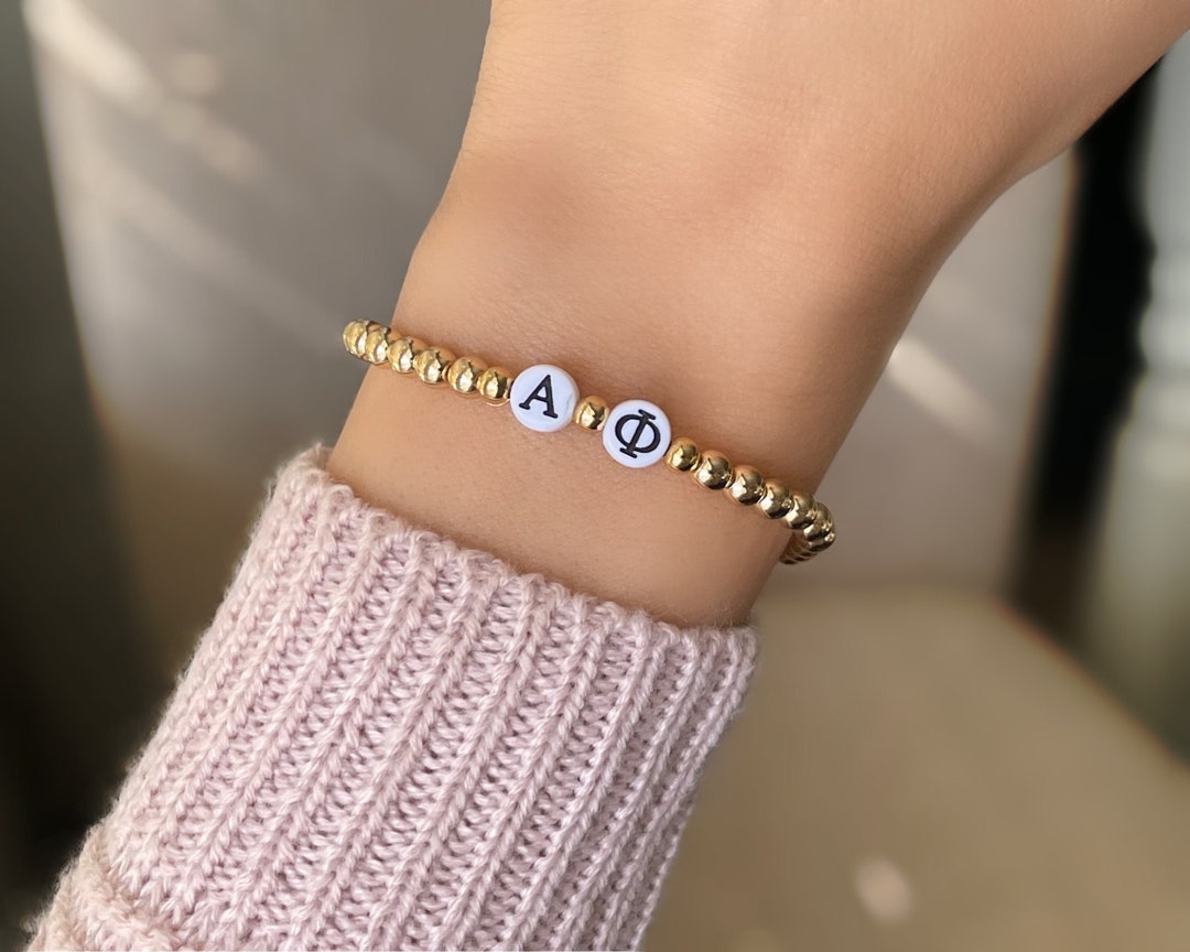 Alpha Phi Bracelet, Alpha Phi Jewelry, Custom Sorority Big Little Gifts ...