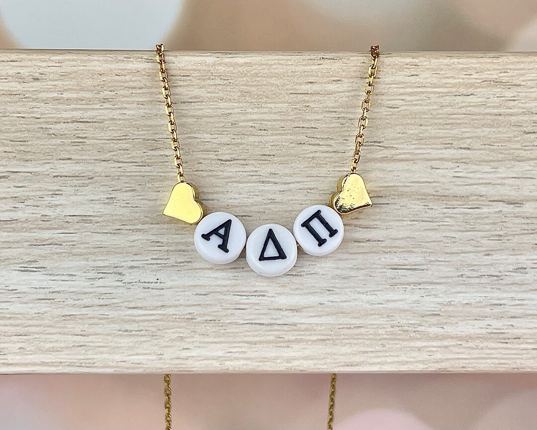 Alpha Delta Pi Greek Letter Necklace - Custom Sorority Big Little Gifts ...