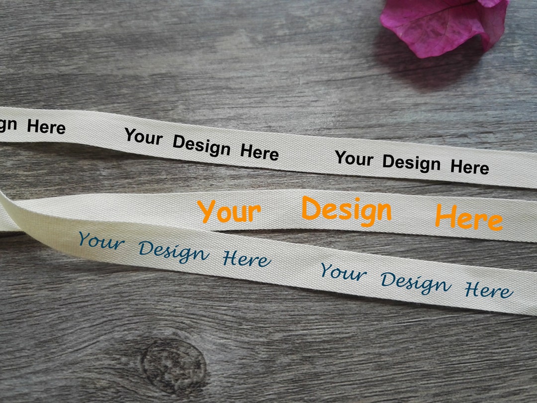Custom Printed Cotton Ribbon | Personalized Cotton Tape | Custom Fabric ...