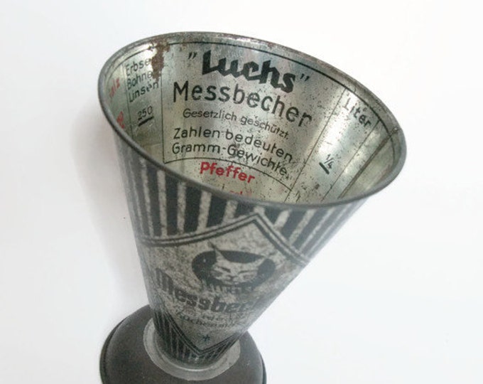 German Measuring Cup, Metal Measure, Luchs Messbecher Wet and Dry ...